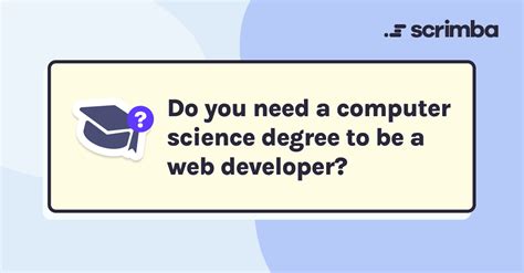 do you need a computer science degree to be a web developer