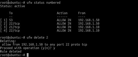how to delete rules in ufw ubuntu firewall using ufw delete command