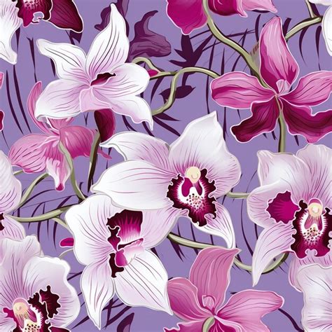 Premium AI Image Floral Romantic Pattern