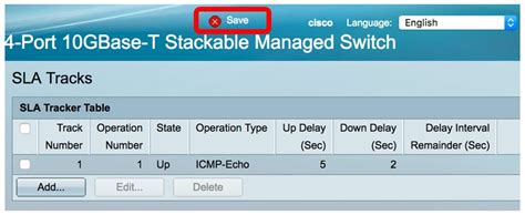 Configure Ip Sla Tracking For Ipv4 Static Routes On An Sg550xg Switch