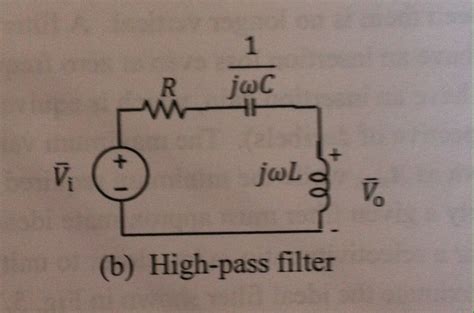 Solved B High Pass Filter 1 Determine The Transfer