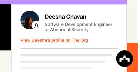 Deesha Chavan Software Development Engineer At Abnormal Security The Org