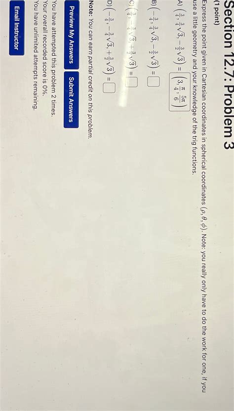 solved section 12 7 problem 3 1 ﻿point express the point