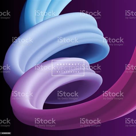 Abstract 3d Colorful Curve Line Background Vector Liquid Fluid Artistic Color Illustration