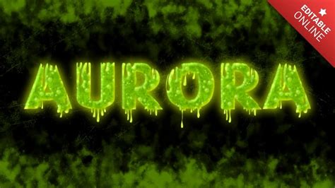 Aurora Toxic Text Effect Generator
