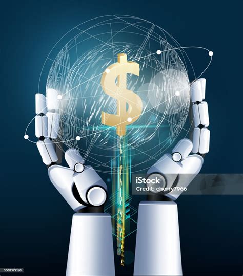 사업 투자 기계 학습 큰 데이터 서버 디지털 제어 장치를 학습 깊은 손 로봇 인공 지능 과학 연구소 3d 벡터 일러스트 레이 션01 가상현실에 대한 스톡 벡터 아트 및 기타