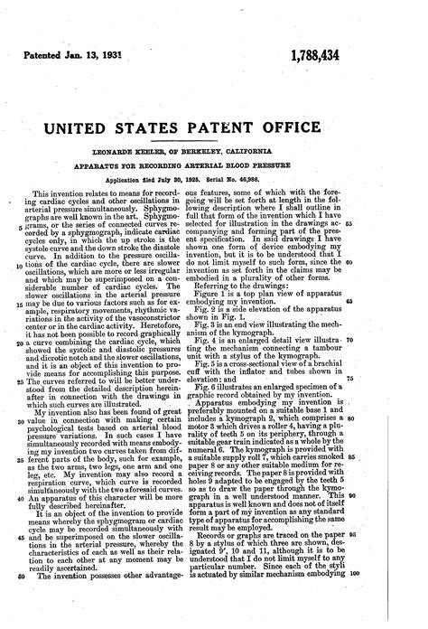 The First Lie Detector Patent A Revolutionary Step In Forensic Science
