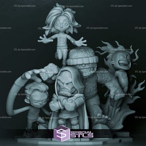 Chibi Stl Collection Fantastic 4 Vs Dr Doom Chibi Specialstl