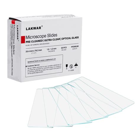 50 Microscope Slides Blank Glass Slides For Microscope Pre Cleaned Laboratory