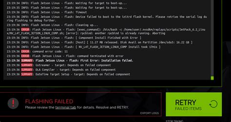 flashing jetpack 6 2 using sdk manager displays command error code 11 jetson orin nano