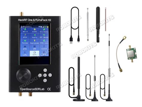 Portapack H2 Hackrf One 5 Antennas Data Cable Sdr Software