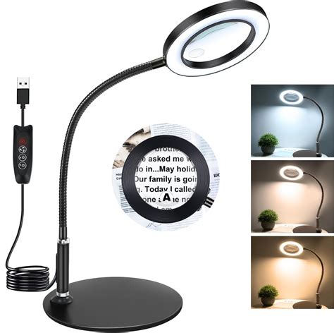 Artdot 10 X Magnifying Glass With Light And Stand Magnifying Lamp With 144 Leds 5 Adjustable Artdot 10 X Magnifying Glass With Light And Stand Magnifying Lamp With 144 Leds 5 Adjustable