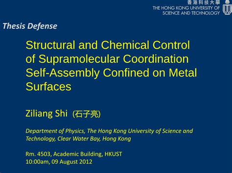 Pdf Structural And Chemical Control Of Supramolecular
