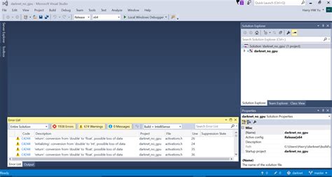 Building Darknetnogpu In Msvs Gives Errors · Issue 906 · Pjreddie