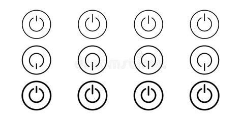 Power Switch Symbols Electric Power Icons Power Button Icons Stock Illustration