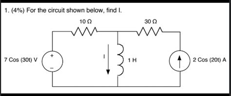 Solved For The Circuit Shown Below Find I Chegg