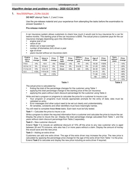 Igcse Algorithm Design And Problem Solving Exam Questions