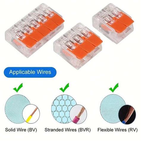 75pcs Electrical Quick Connector Mini Fast Wire Connector Cable Termination 0 4 6 0mm Lever