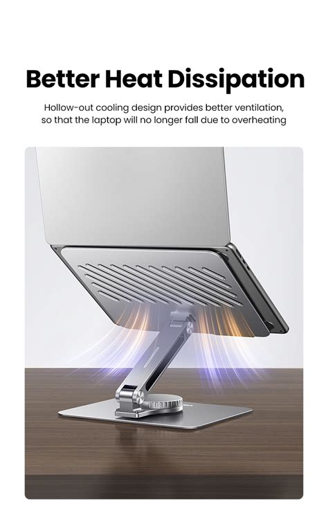 Ugreen Foldable Laptop Stand With Rotating Swivel Lock Button Compatible With Macbook