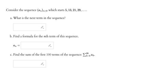 Solved Consider The Sequence An N Which Starts Chegg