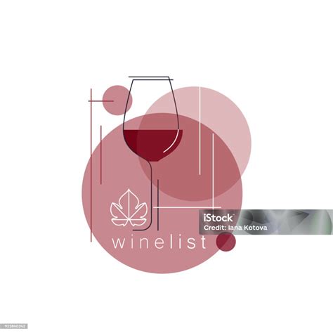 와인의 유리입니다 시음 와인 리스트 레스토랑 메뉴에 대 한 아이콘입니다 현대 선 스타일입니다 벡터 일러스트입니다 개념에 대한 스톡 벡터 아트 및 기타 이미지 Istock