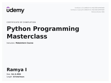 Ramya I On Linkedin Python Programming Skilldevelopment Continuouslearning Udemy
