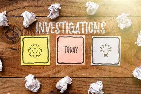 Text Showing Inspiration Investigations Conceptual Photo The Formal Action Or Systematic