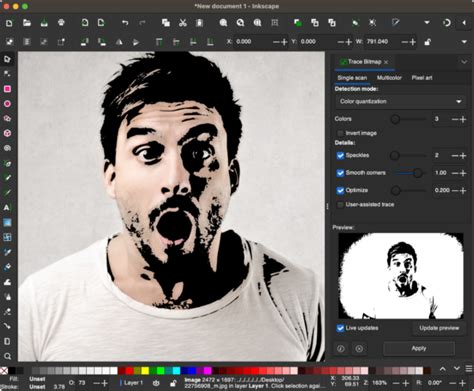 How To Use Trace Bitmap In Inkscape Tutorial Logos By Nick