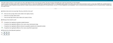 Solved A Through E Below A Collision Claims Tend To Chegg