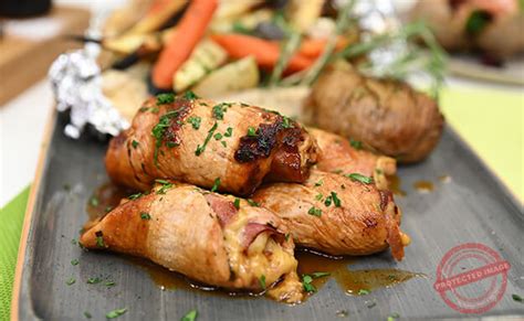 Stuffed Turkey Roll With Sticky Roots And Husselhoff Potatoes Aceline