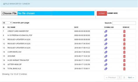 Simple File Manager Web App Using Php And Mysql Database Free Source