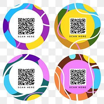 Colorful QR Code Label Design