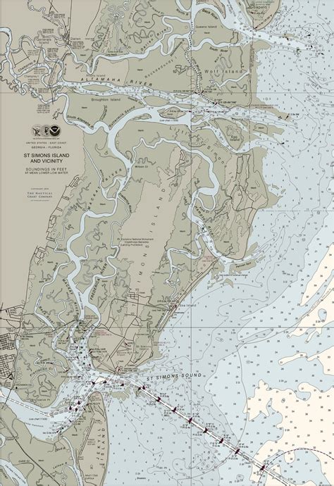 St Simons Island Ga Nautical Chart The Nautical Chart Company