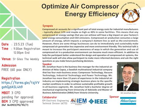 Technical Talk Optimize Air Compressor Energy Efficiency — Ieee Penang Joint Chapter