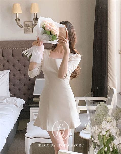 Made뉴인어 하트넥 머메이드원피스미니롱ver하객룩데이트룩