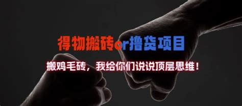 得物搬砖撸货项目掰下数据，我给你们说说顶层思维 米豆学社