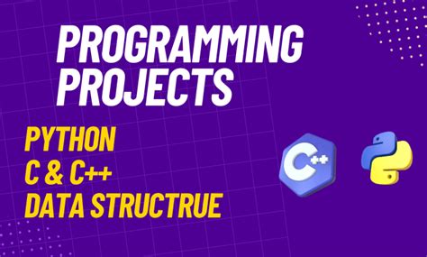 make programming tasks and project in python c cpp and data structures