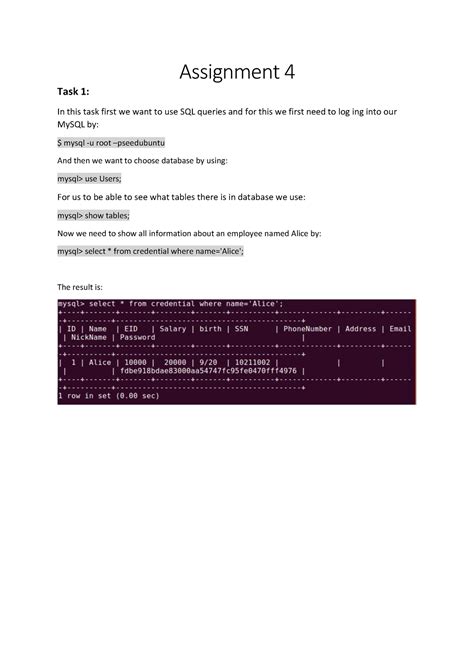 Assignment 4 Introduction To Information Security Assignment 4 Task