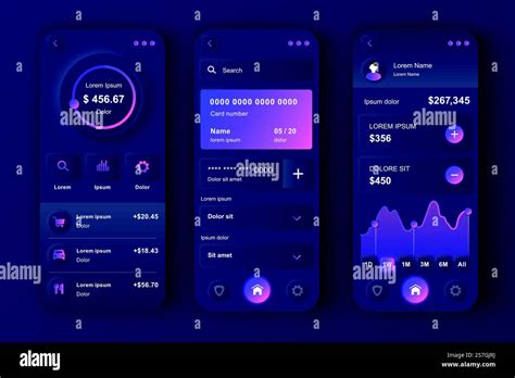 Online Banking Unique Neumorphic Design Kit Personal Finance App With