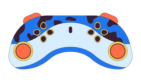 Controller Joystick 2d Linear Cartoon Object Gaming Console Isolated