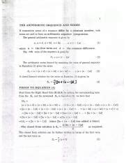 Understanding Arithmetic Sequences and Series: Formulas, Proofs, | Course Hero