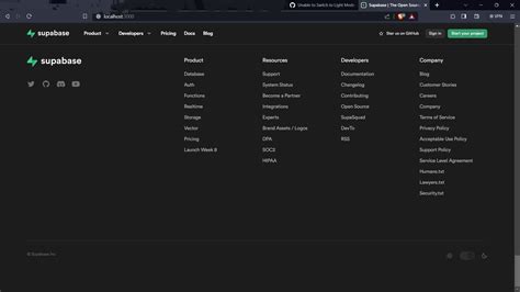 Unable To Switch To Light Mode Without Login · Issue 16560 · Supabase