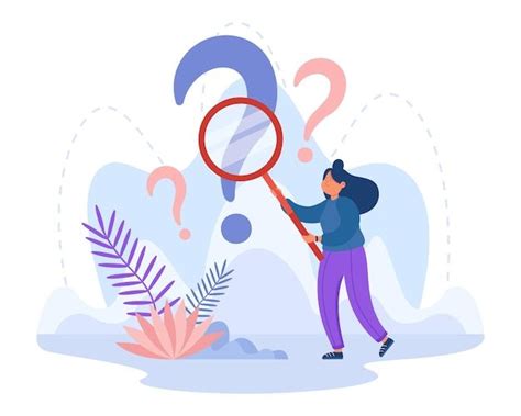 Analyste Curieux Enquêtant Sur Le Point Dinterrogation Avec La Loupe