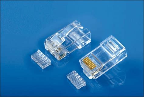 Modular Plug 8P8C Two Pieces Double Layers Cruved Latch Evercom Electronic