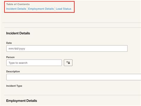 Table Of Contents Filevine Help Center