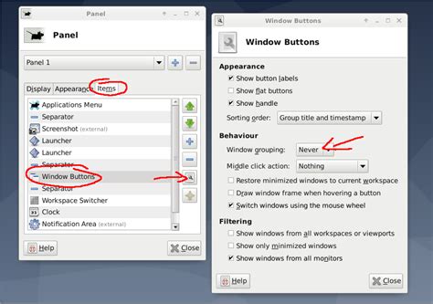 Linux Xfce How To Disable Taskbar Items Grouping Unix And Linux Stack
