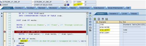 Abap Control Break At End Of Statement