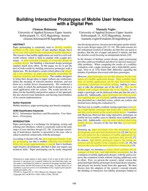 Pdf Building Interactive Prototypes Of Mobile User Interfaces