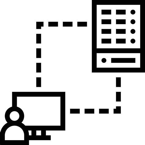 Server Client Connection Software Development Outline Icon 14236603 Vector Art At Vecteezy