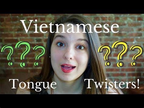 Vietnamese Tongue Twisters! Các Câu Nói Lái Việt Nam - YouTube
